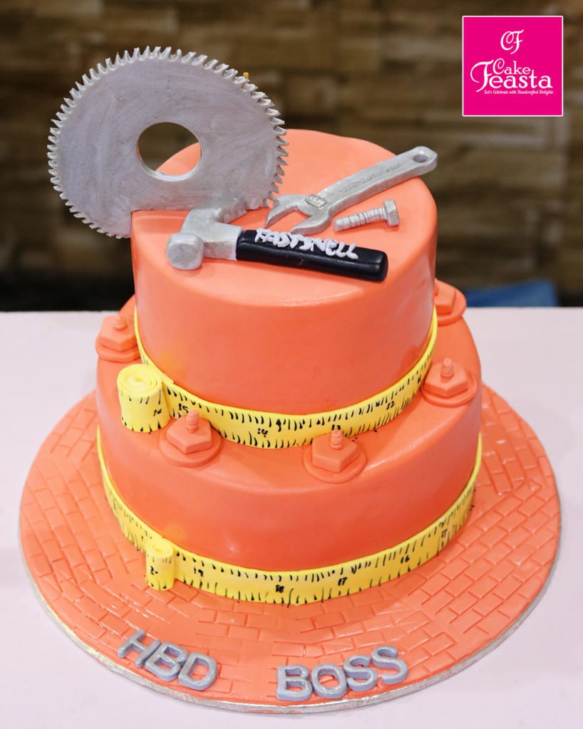 Mechanical Engineers 2 Tier Birthday Cake - Customized Cakes | Order ...
