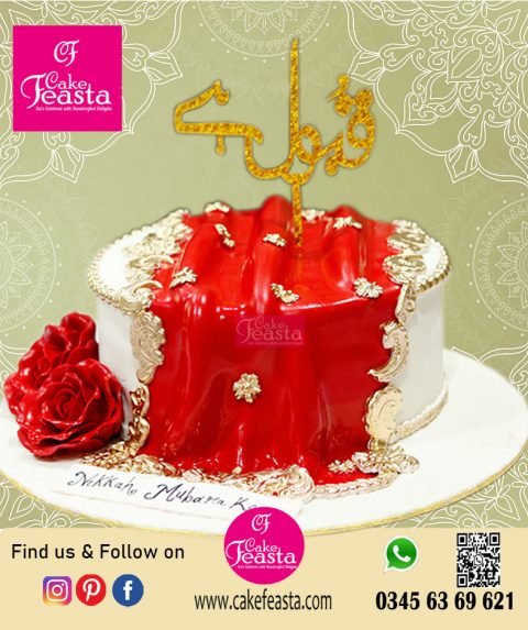 Nikkah Qabool Hai Theme Cake - Customized Cakes | Order Online ...